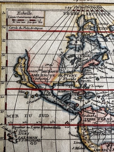 California as an Island c.1680’s North America Macquart rare map hand ...