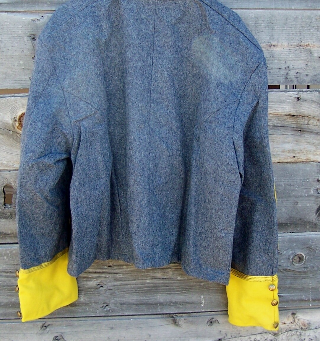 civil war confederate reenactor cavalry shell jacket with 4 row braids ...