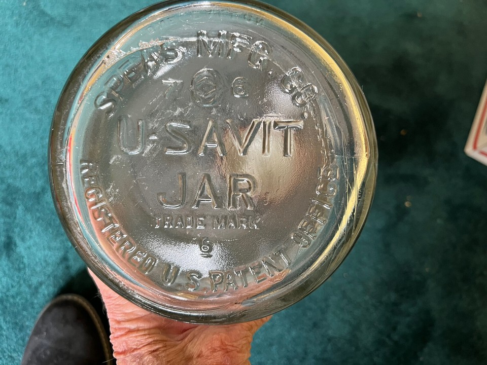Vintage Original SPEAS Vinegar U-Savit Gallon Jar with Zinc Lid - 12 ...