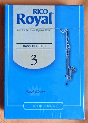 NEW RICO ROYAL BASS CLARINET REED, #3, BOX of 10 | eBay
