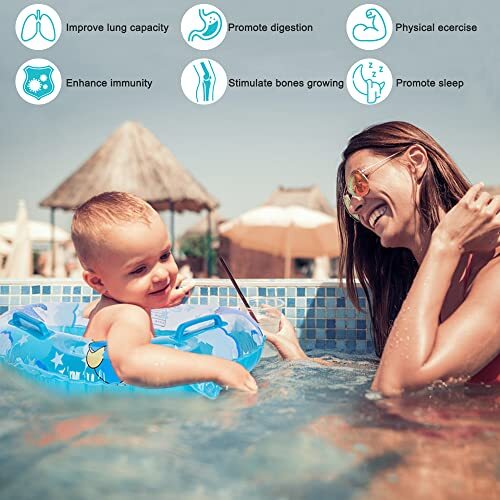 Baby Pool Float, Infant Seat Boat Inflatable Swimming Ring Trainer ...