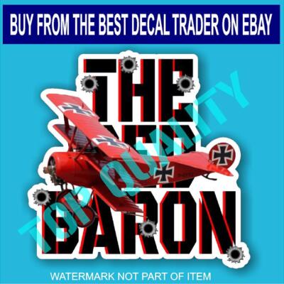 THE RED BARON DECAL STICKER HOT ROD CAR TRUCK VINTAGE RAT ROD STICKERS ...