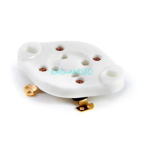 2pcs Gold plate Ceramic 4pin Tube Socket U4A Base 300B 572B 811A Tube ...