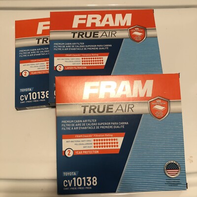 FRAM CV10138 TrueAir Premium Cabin Air Filter with N95 , for Toyota 3 ...