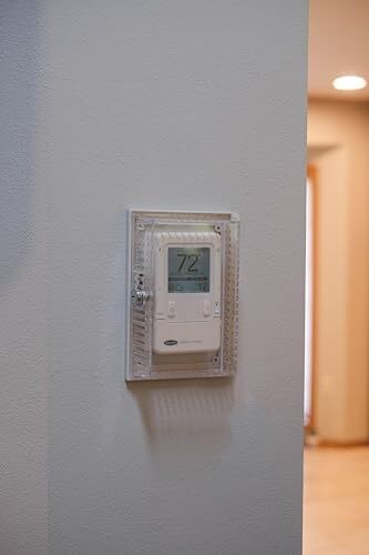 A/c Thermostat Lock Box With Key L 1pk Plastic Locking Wall Thermostat ...