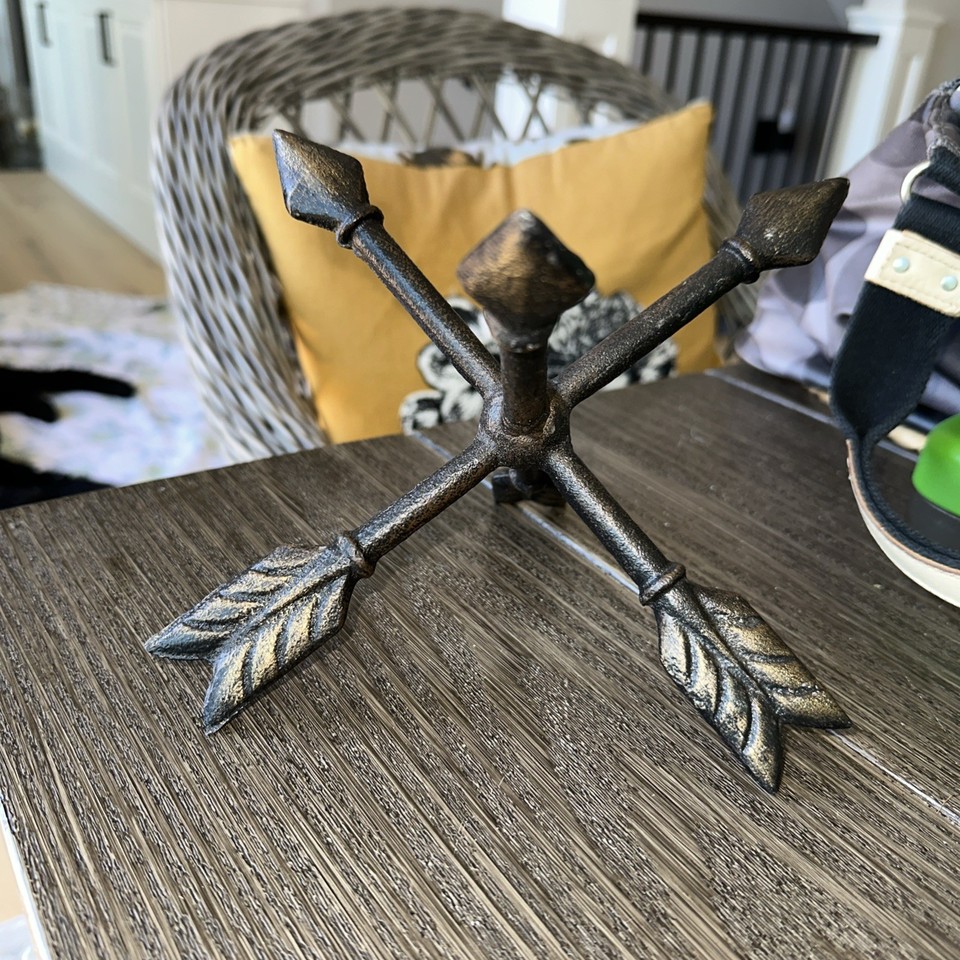 Home Decor Crossing Arrows Cast Iron Unique And Fun 7 Inch Diameter | eBay