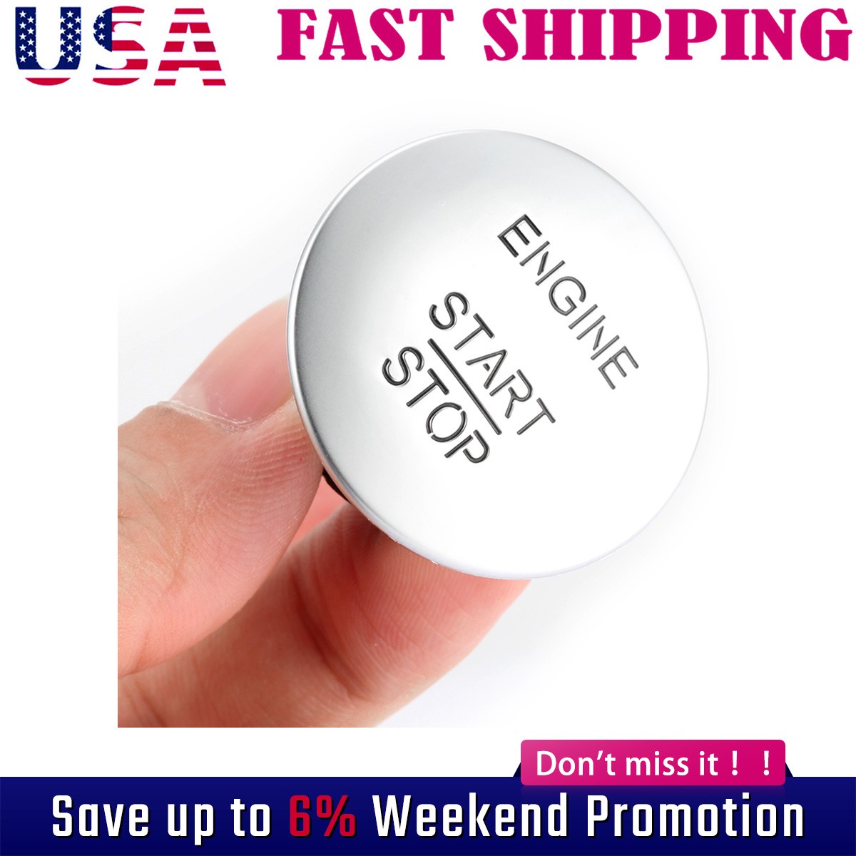 For Mercedes Benz Push To Start Button Engine Start Stop Push Button ...