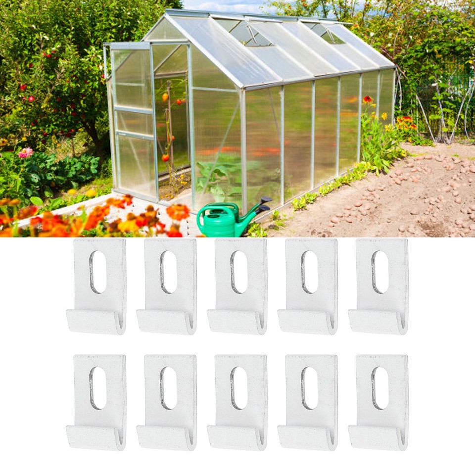 ･10PCS Greenhouse Base Hook Set Aluminum Greenhouse Base Clips Hook ...