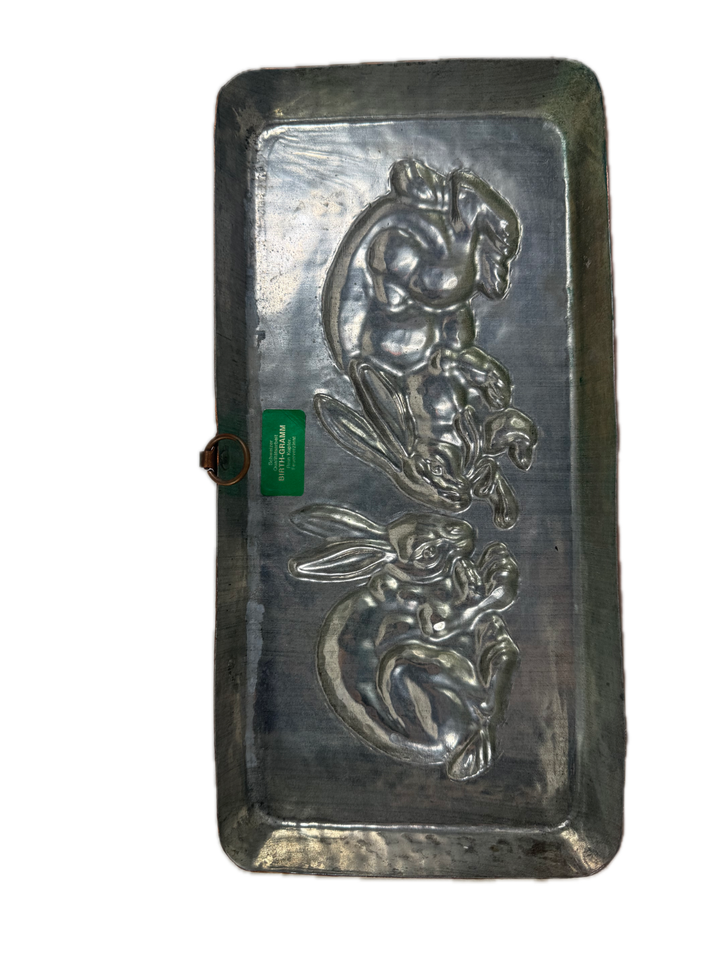 Copper Embossed Wall Panel Rabbits Raised Figure Vintage Style Home ...