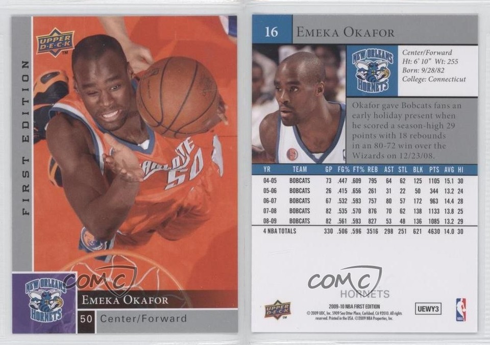 2009-10 Upper Deck First Edition Emeka Okafor #16 0x9 | eBay
