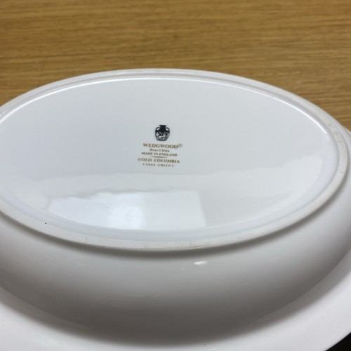 Wedgwood Gold Columbia Sage Green 10” Oval Serving Vegetable Bowl | eBay