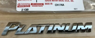 Toyota Platinum Chrome Emblems 75442-0C010 Genuine OEM | Black