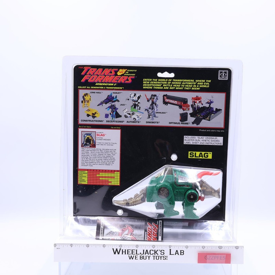 Slag Green Dinobot Autobot G2 Transformers 1992 Hasbro Figure NEW MISB ...