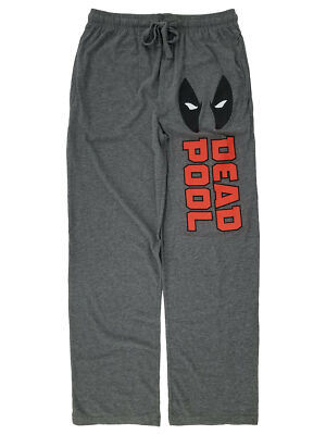 Marvel Deadpool Mens Heather Gray Sleep Pants Lounge Pants Pajama ...