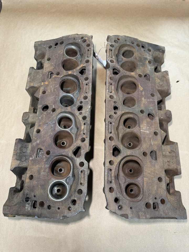 1966 Chevy GM Double Hump Heads SBC 202 Valves Small Block OEM 3890462 ...