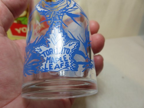 York Peanut Butter Tim Horton Maple Leafs NHL Canada hockey glass 1961 ...