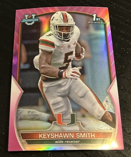 2022 Bowman University Keyshawn Smith 1st Bowman Pink Refractor | eBay