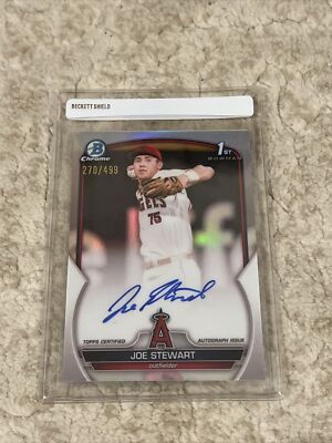 2023 Bowman Chrome Joe Stewart Auto Refractor /499 CPA-JST Angels 1st ...