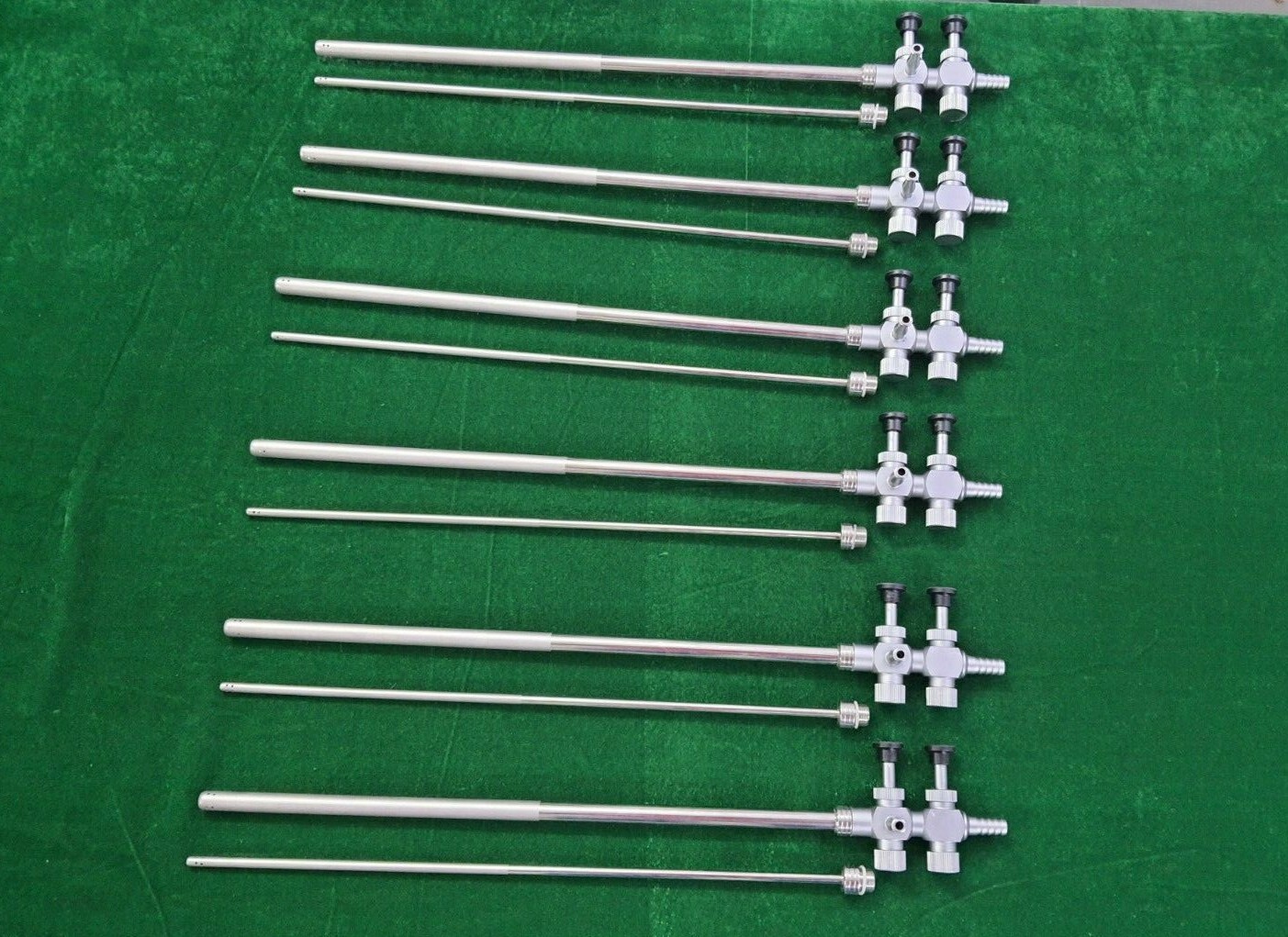 6pc Laparoscopic Trumpet Suction Irrigation 10-5mm Reusable Surgical ...