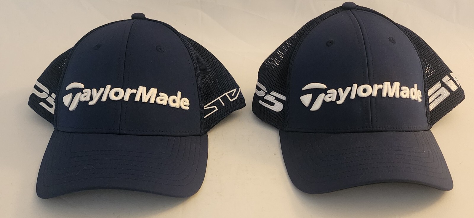 (Lot Of 2) TaylorMade Hat Cap Mens Blue White TP5 Sim2 Stealth Golfing ...
