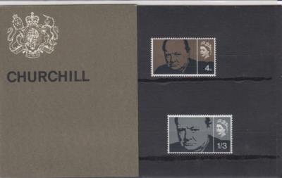 GB 1965 WINSTON CHURCHILL PRESENTATION PACK SG 661 662 SEE SCAN #01 ...