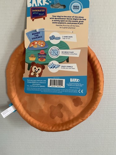 Dog Barkbox Toy- BARKBUSTER MOVIE NIGHT ( FLYING DISC PIZZA ) | eBay