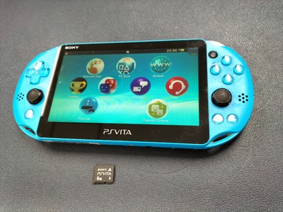 L1958 Sony PS Vita PCH-2000 console Aqua Blue Handheld system PSV w ...