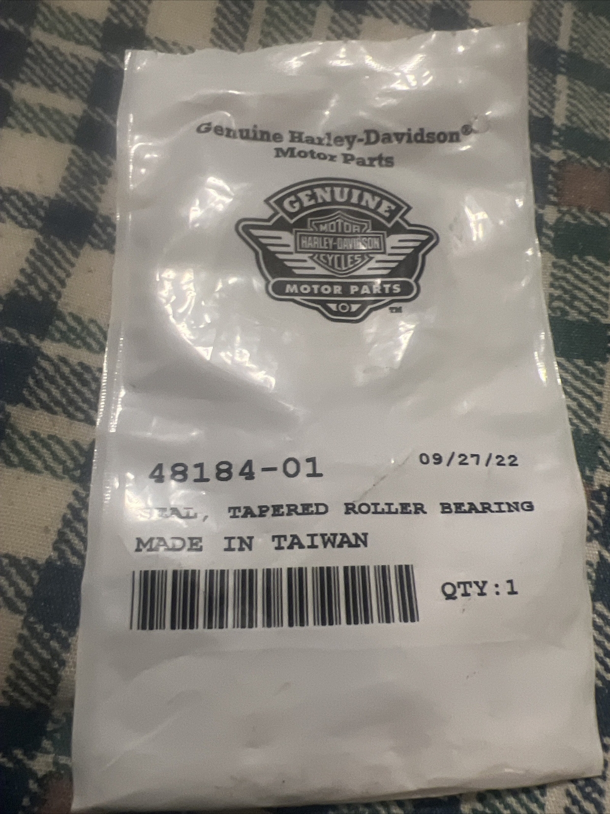 Genuine Harley Tapered Roller Bearing Seal P/N: 48184-01 for sale ...