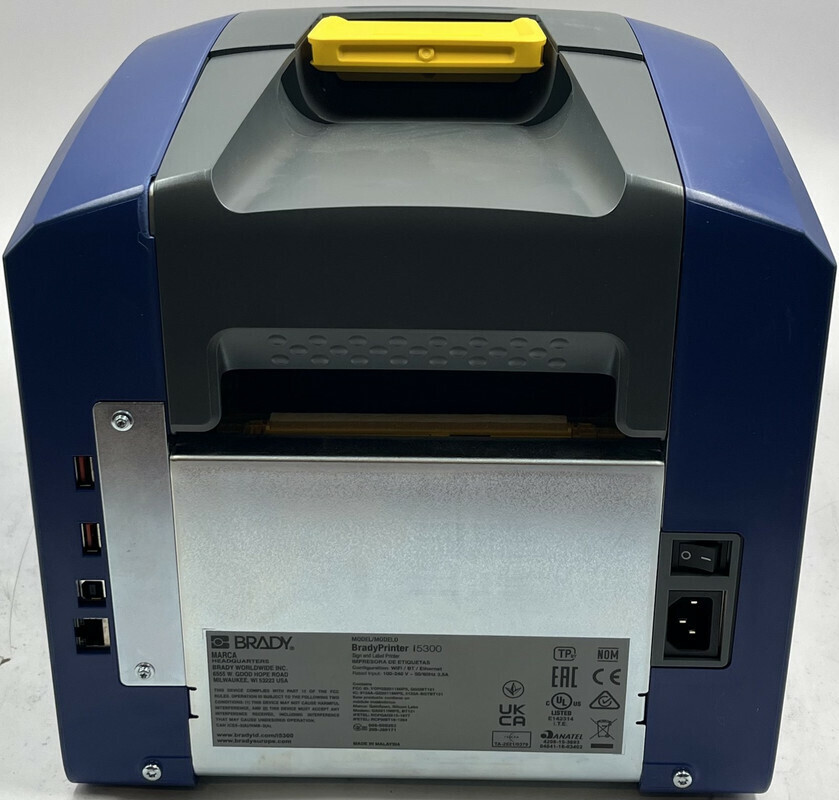 BRADY BRADYPRINTER I5300 INDUSTRIAL WIFI/BT/ETHERNET 300 DPI LABEL ...