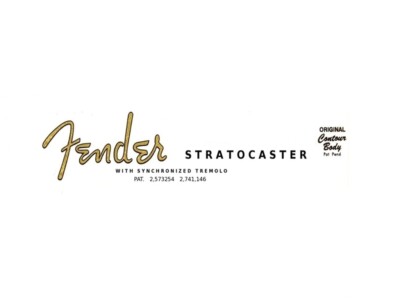 Fender Stratocaster Guitar Decal Headstock Restoration Waterslide Decal ...