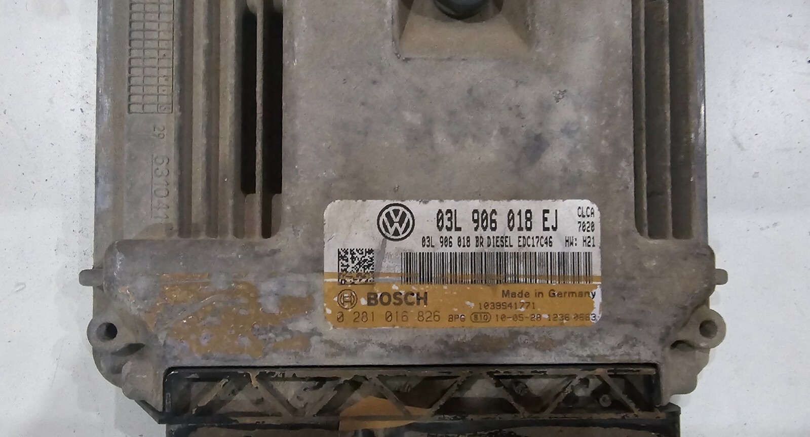 03L906018EJ 0281016826 BOSCH EDC17C46 ECU SKODA OCTAVIA 2.0 TDI 100% ...