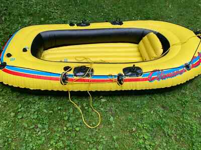 SOLD AUG 7, Coleman Inflatable Row boat, 97 inches long, 48 inches ...