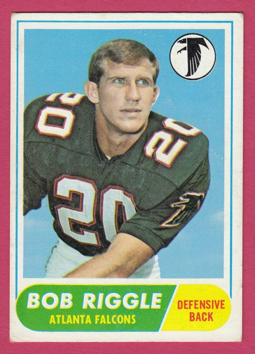 1968 Topps Football # 73 Bob Riggle - Atlanta Falcons -- Box 708-194 | eBay