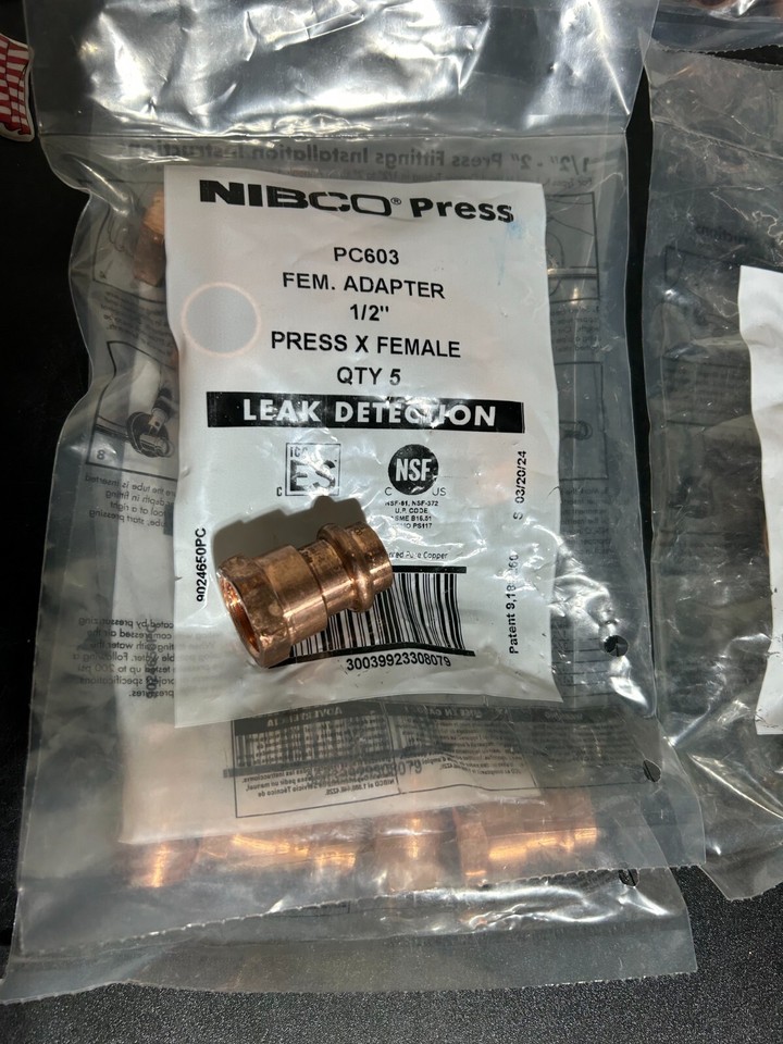 Lot of 80 - 1/2" NIBCO VIEGA PROPRESS PRO PRESS COPPER FITTINGS **MADE ...