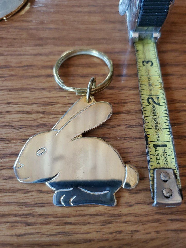 Rabbit Metal Keychain Fobs Key Chain | eBay