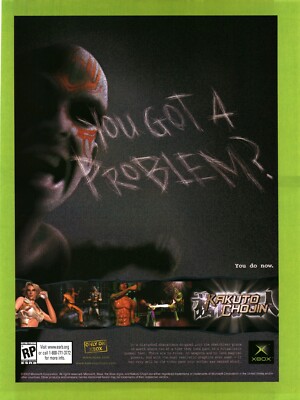 2002 VINTAGE PRINT AD - KAKUTO CHOJIN XBOX AD - YOU GOT A PROBLEM? U DO ...