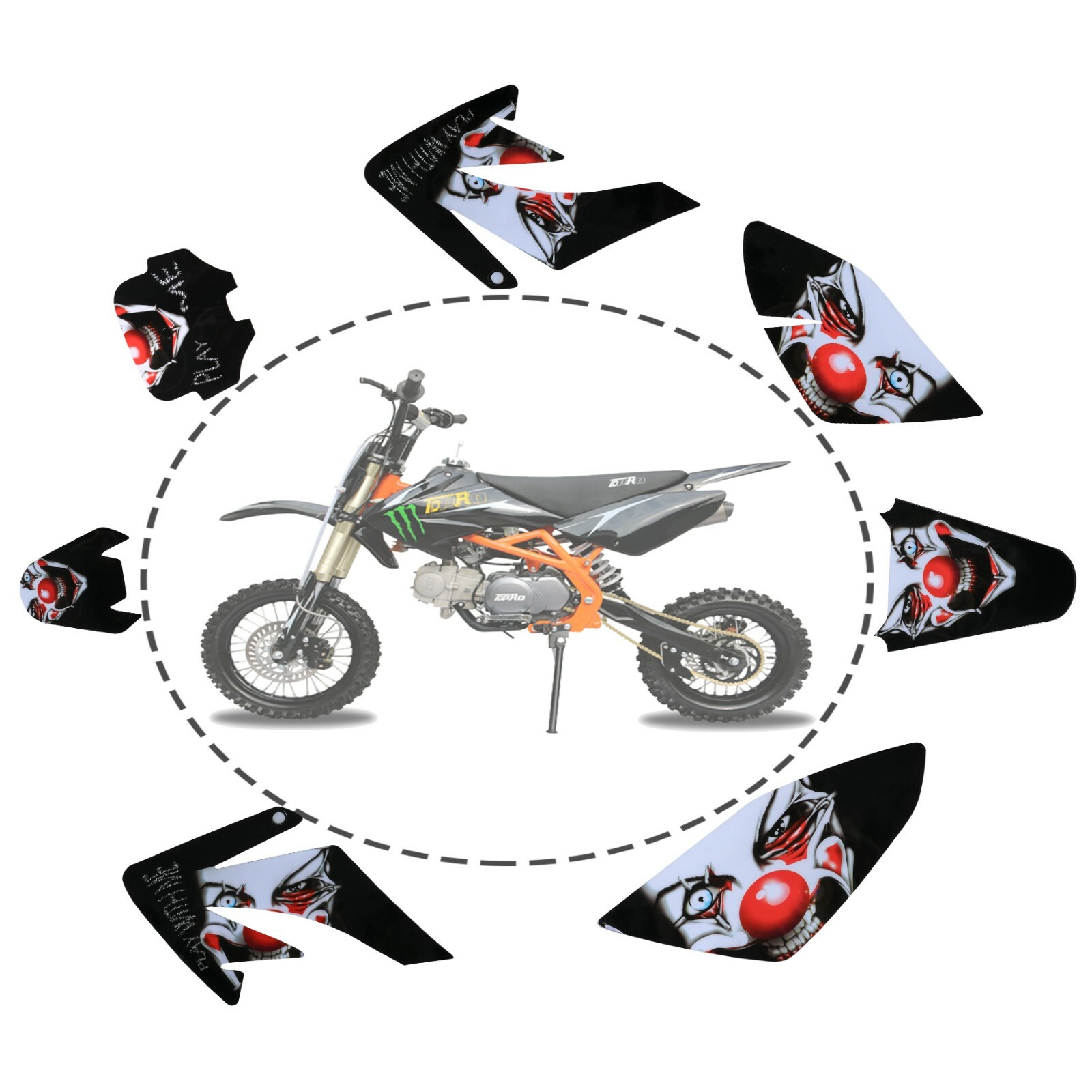 Stickers Decal Graphics Kit for CRF70 XR70 Dirt Pit Bike Thumpstar ...