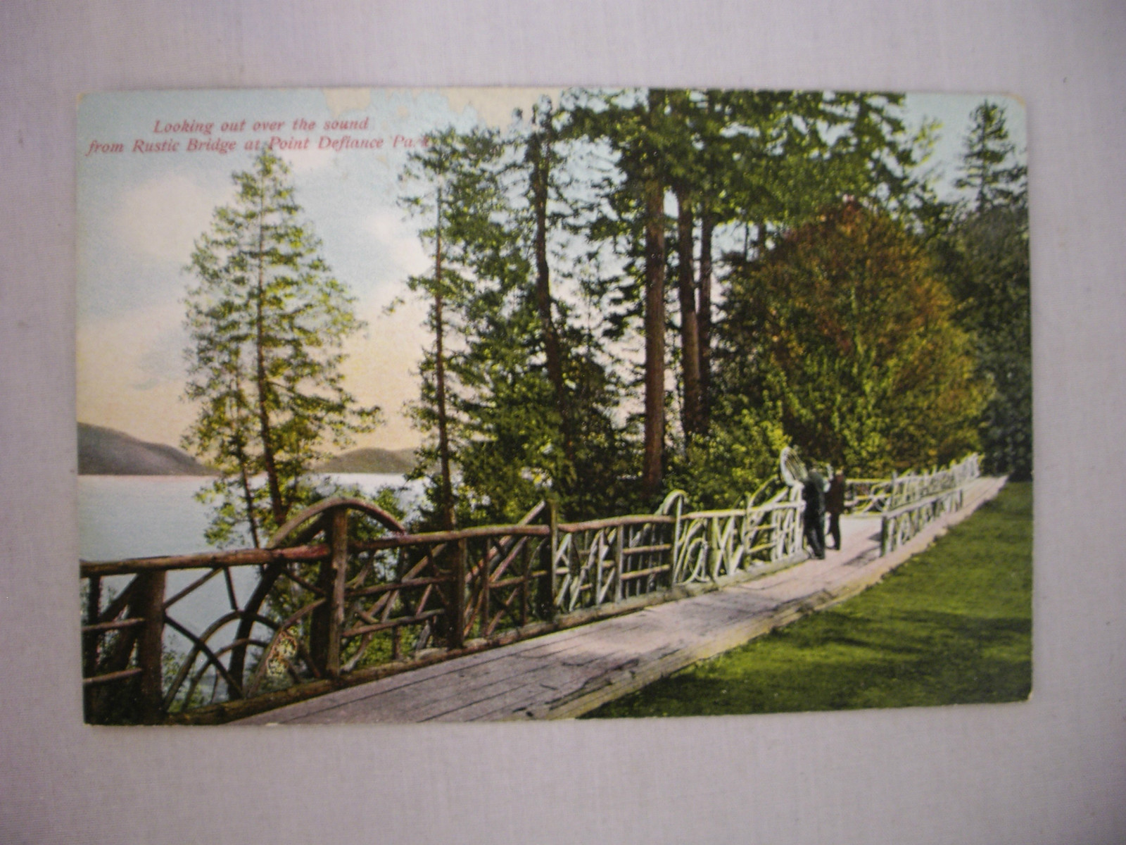 VINTAGE POSTCARD RUSTIC BRIDGE POINT DEFIANCE PARK TACOMA WASHINGTON ...