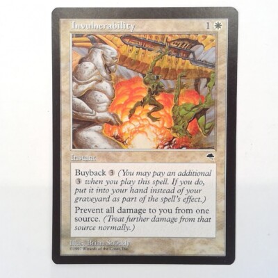 Magic The Gathering 1x Invulnerability MTG Tempest NM Magic Regular ...