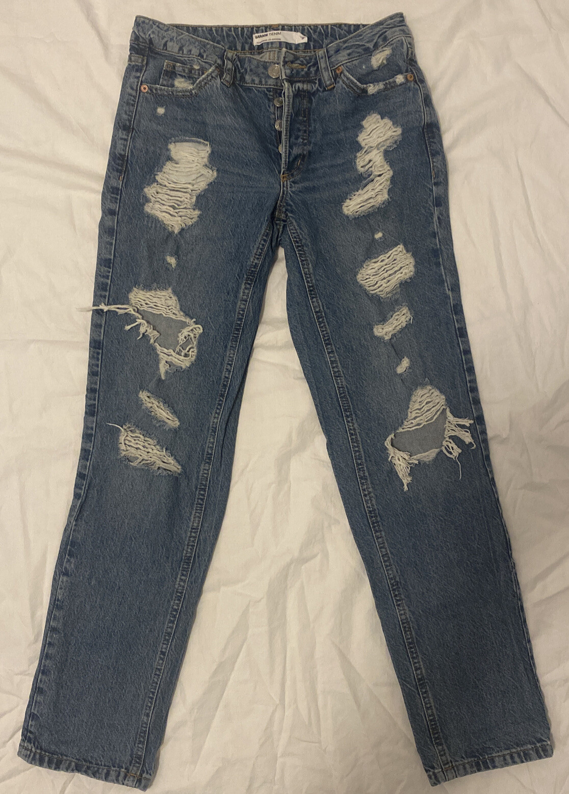 GARAGE BLUE RIPPED EX BOYFRIEND JEANS WOMEN/TEENAGER… - Gem