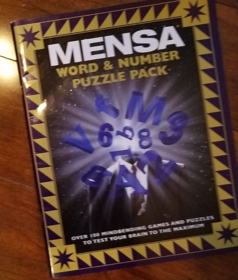 MENSA WORD NUMBER AND PUZZLE PACK BOOK MINDBENDING GAMES AND PUZZLES | eBay