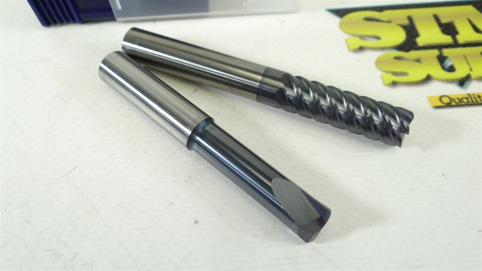 2 NEW INOVA TOOLS SOLID CARBIDE +ALTIN 2 & 6 FL CORNER RADIUS END MILLS ...