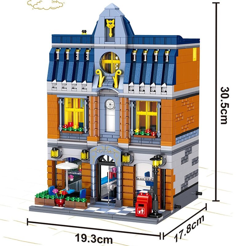 City Street View Building Blocks CAFE Shop Garden Restaurant Store Architecture | eBay