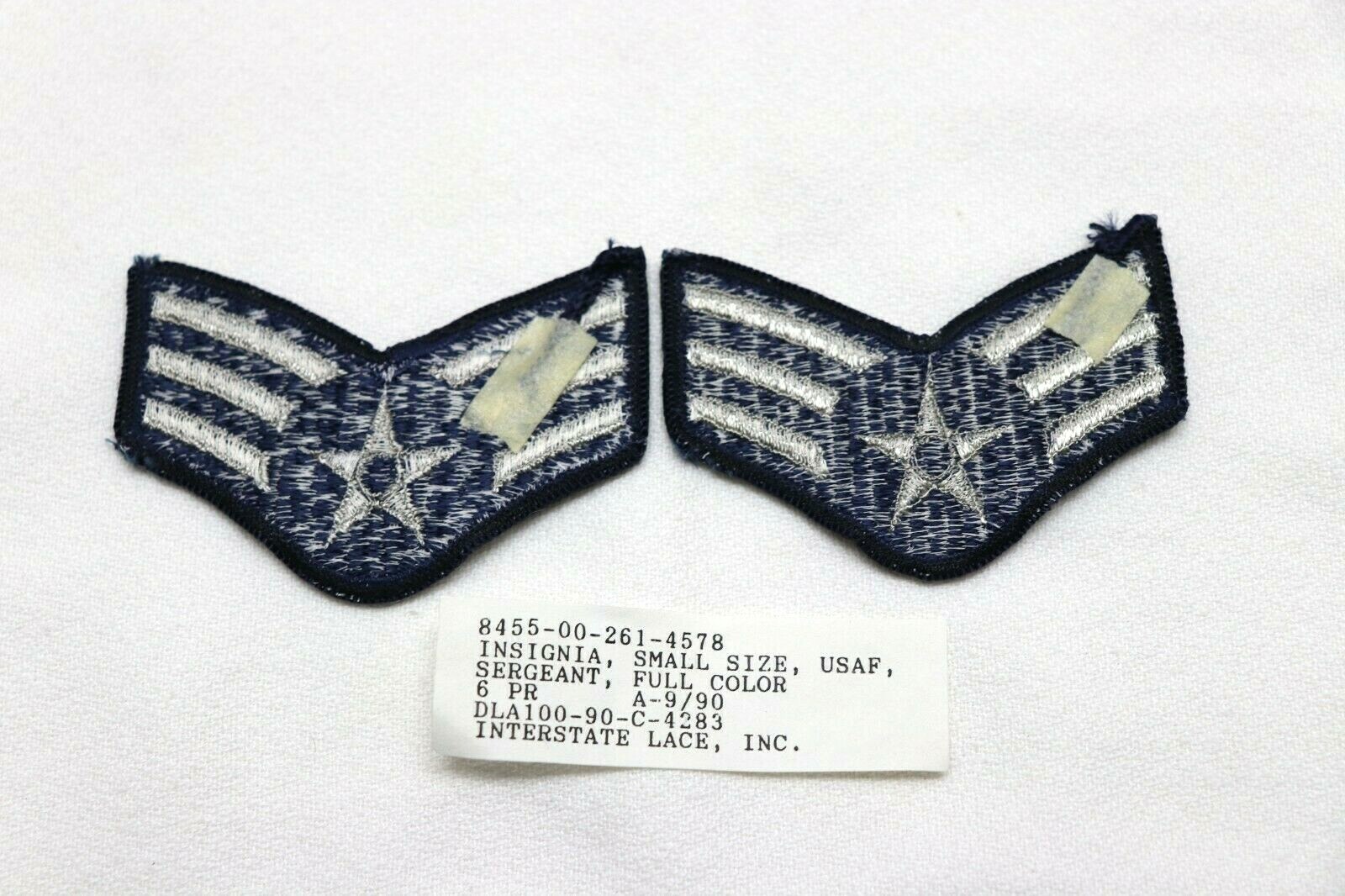 USAF Women's Sergeant Senior Airman SrA OR4 E4 Patch Pair P2016 | eBay