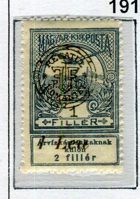 ROMANIA; 1919 Flood Relief ORADEA REGATUL ROMANIEI Optd. Mint hinged 1L ...