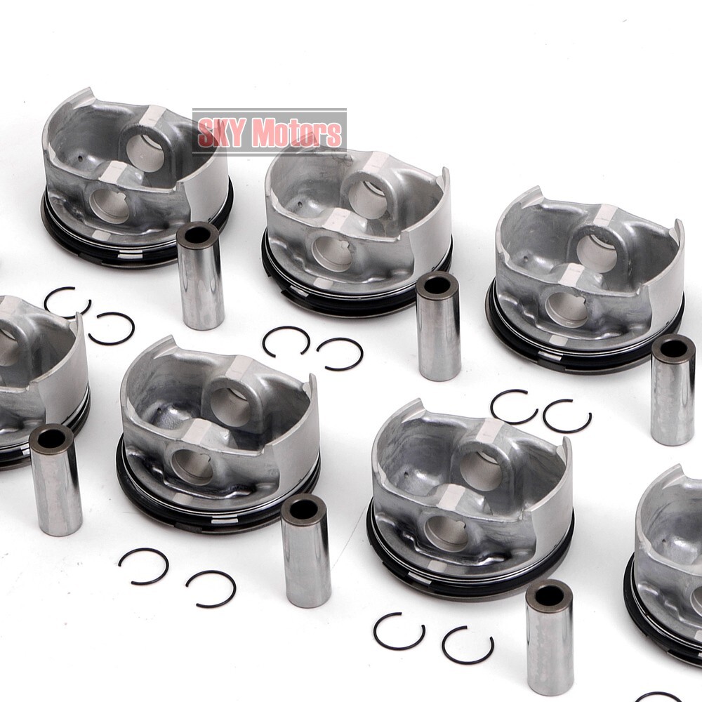 8x Pistons Rings Set Φ92mm For BMW 645Ci 745i X5 E53 E60 E63 E64 E65 ...