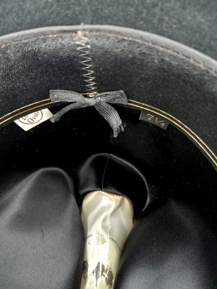 VTG STETSON - Resistol "Self Conforming" 4XXXX Beaver Black Cowboy Hat ...