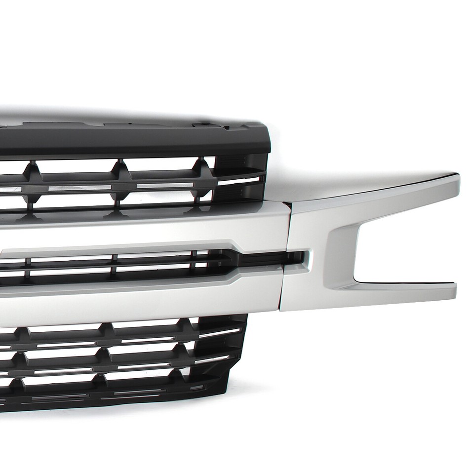 For 2019-2021 Chevy Silverado 1500 LT RST Front Bumper Grille Silver ...