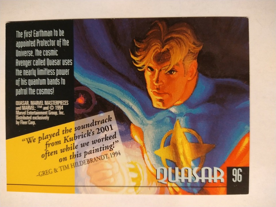 1994 Marvel Masterpieces #96 Quasar Base Trading Card NEW OLD STOCK ...