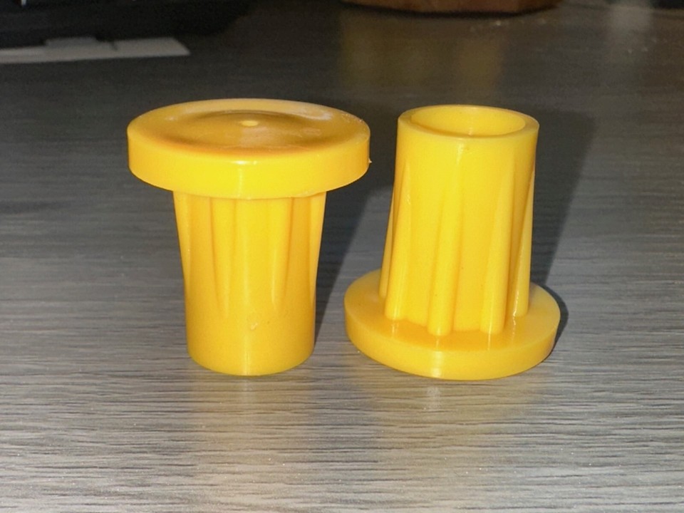 1/2" YELLOW SURVEYORS #4 REBAR CAPS 10pcs, SURVEY MARKER, PROPERTY ...